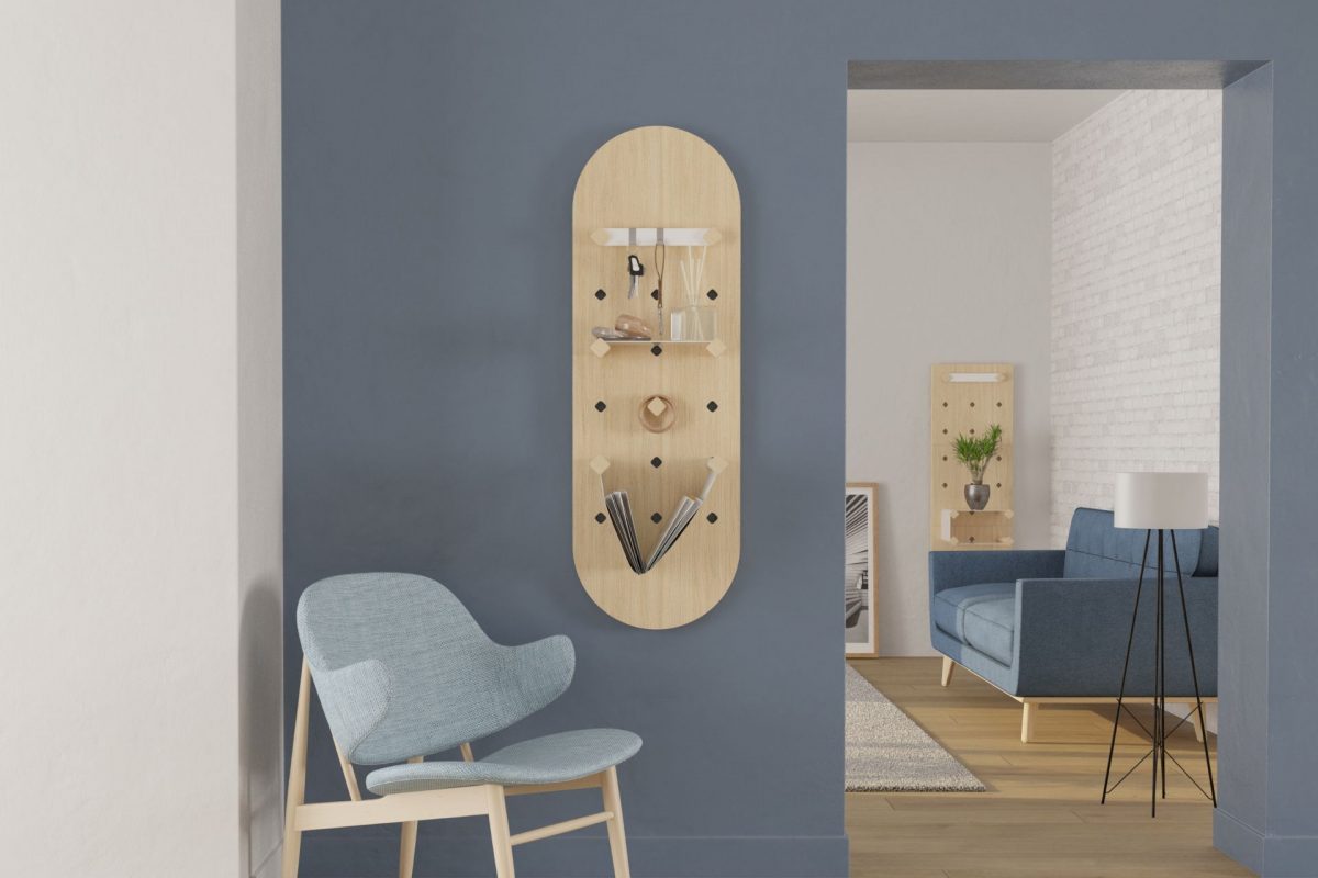 Module pegboard Capsule 40 x 120 cm Mobilier Mural Modulable Pegboard ...